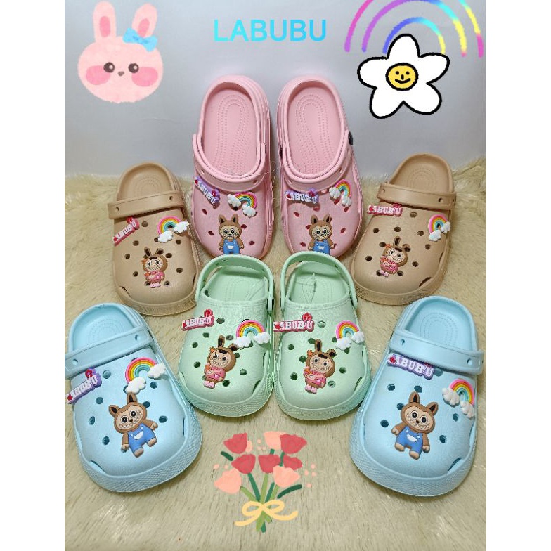 Jual KODE U1I SANDAL LABUBU SANDAL LABUBU ANAK PEREMPUAN SANDAL CROCS ...