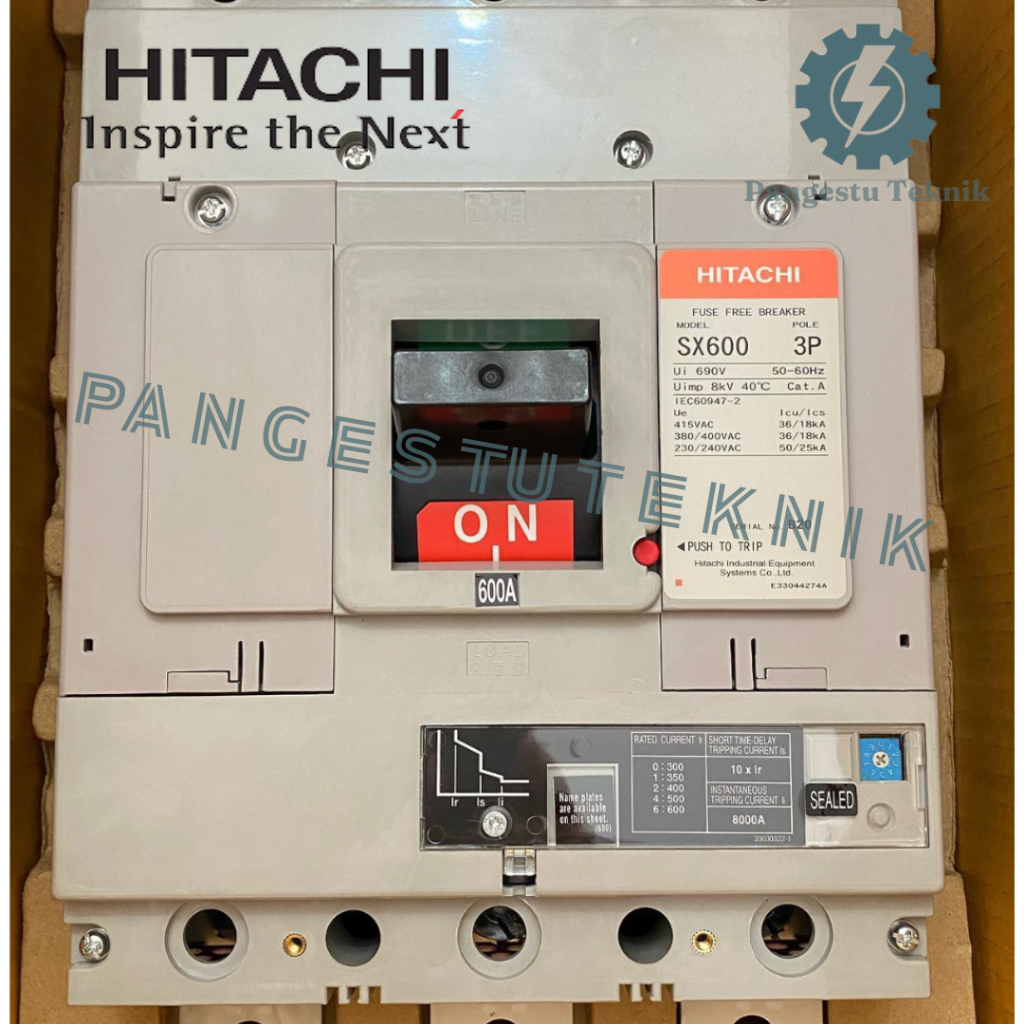 Jual MCCB Breaker Hitachi 600A/3P SX-600 | Breaker 600A 3 Pole ...