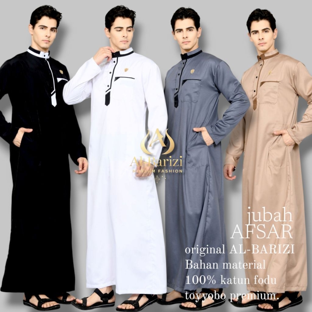 Jual Gamis pria dewasa-jubah pria-gamis pria arab AFSAR model plaket ...