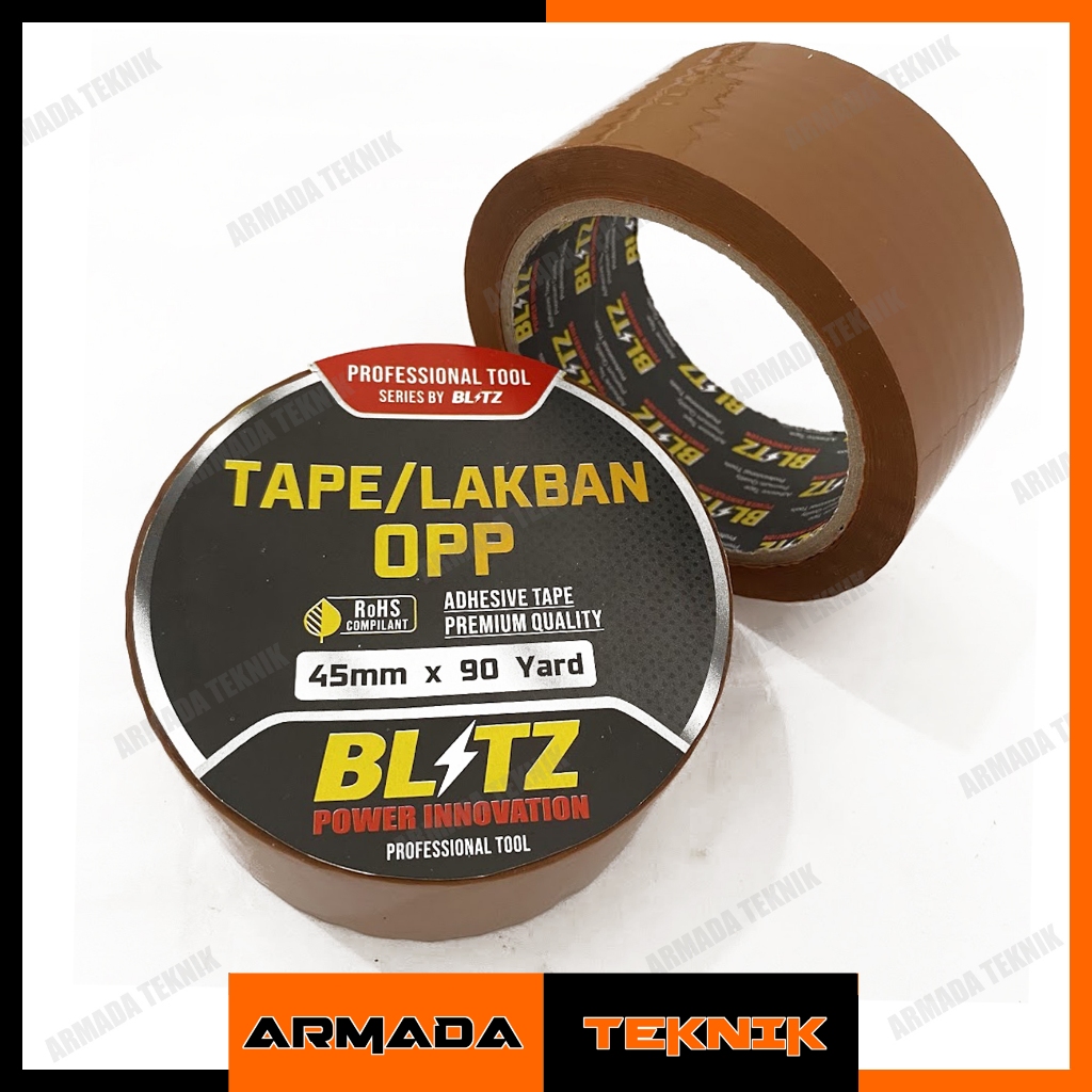 Jual BLITZ Lakban Bening Coklat 45 mm x 90 Yard | Shopee Indonesia