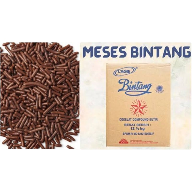 Jual Jual Meses Bintang 12.5 Kg / Meses Bintang / Topping Coklat ...