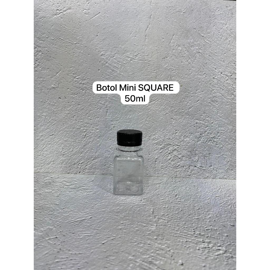 Jual Botol MINI SQUARE 50ml LN / Botol plastik KOTAK KECIL / Botol ...