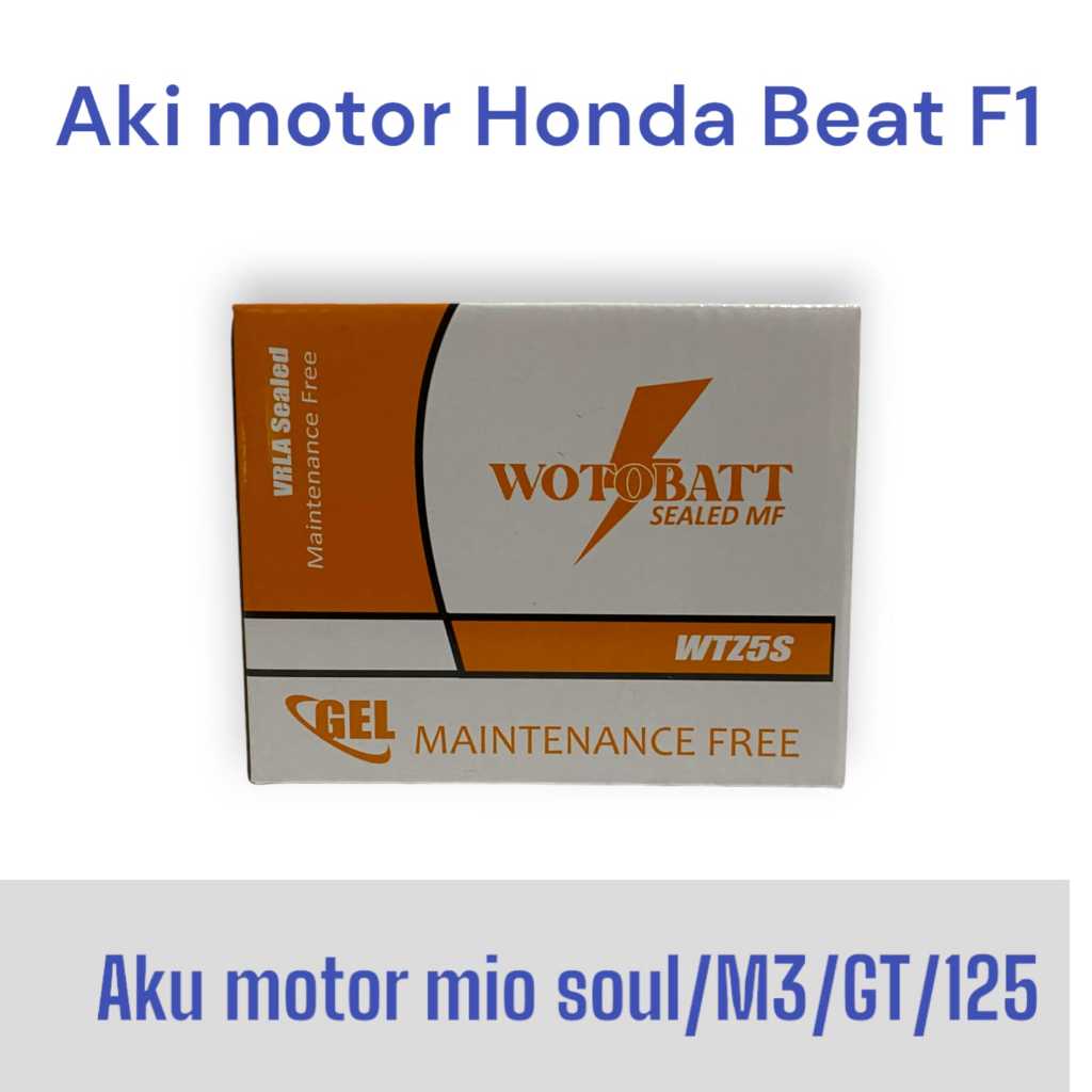 Jual Aki Motor Honda Beat F1 Karbu Cw GTZ5s wotobatt Aki Kering Honda ...