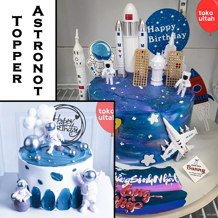 Jual Topper Kue Astronot, Roket, Planet, Satelit, dan Pesawat untuk ...