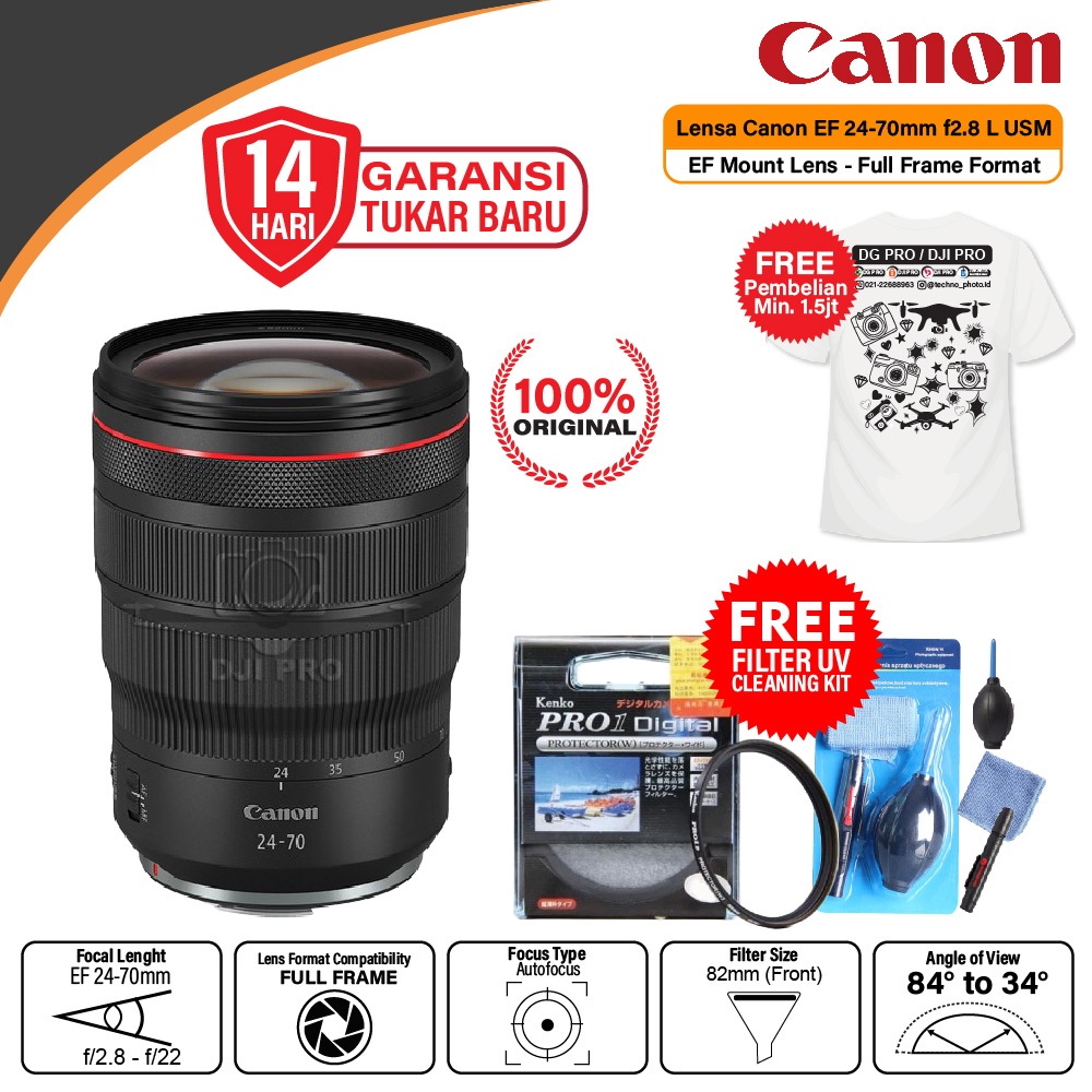Jual Lensa Canon EF 24-70mm f2.8L USM / EF 24-70mm F2.8 L USM Lens Original | Shopee Indonesia