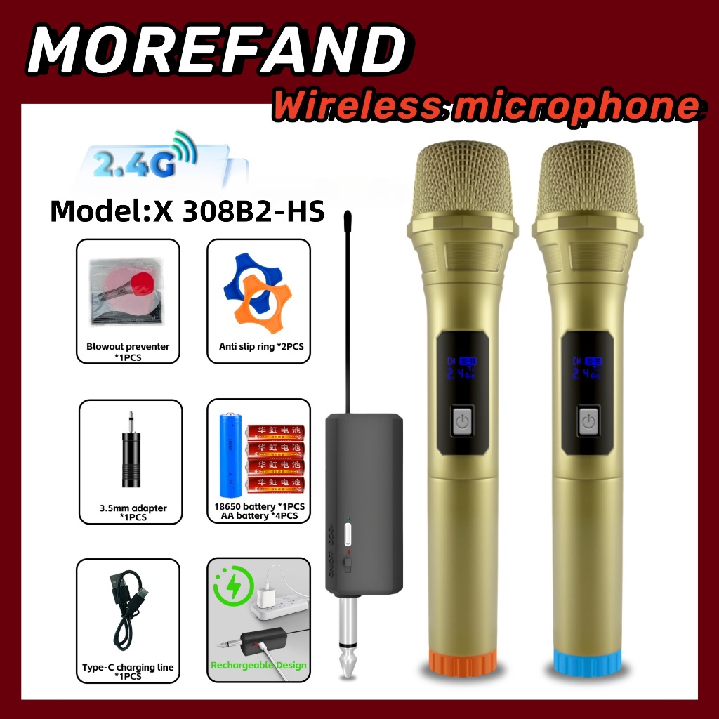 Jual Mic Wireless/Microphone/Mic doubleMicrophone Dual Handheld ...