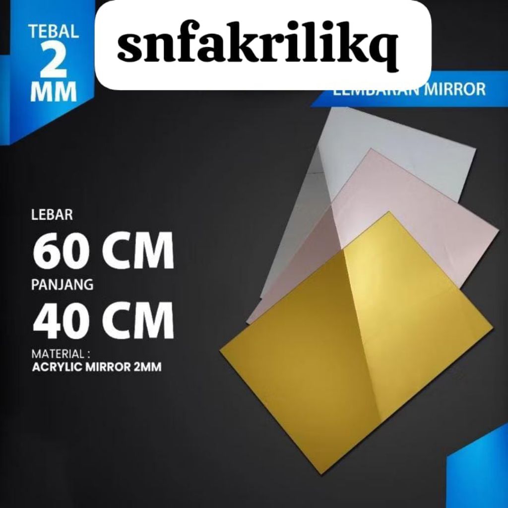 Jual Akrilik mirror ukuran 60x40 2mm | Shopee Indonesia