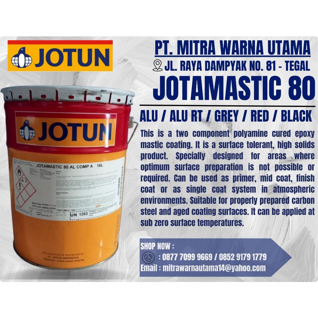 Jual Jotun Jotamastic 80 ALU RT (Aluminium Red Tone) 18,3 Ltr (Comp A + Comp B) | Shopee Indonesia