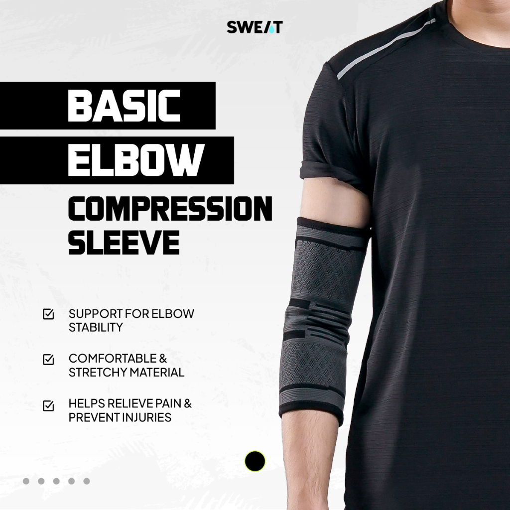 Jual SWEAT - Basic Elbow Sleeve Compression | Pelindung Siku Tangan - Elbow Support | Shopee ...