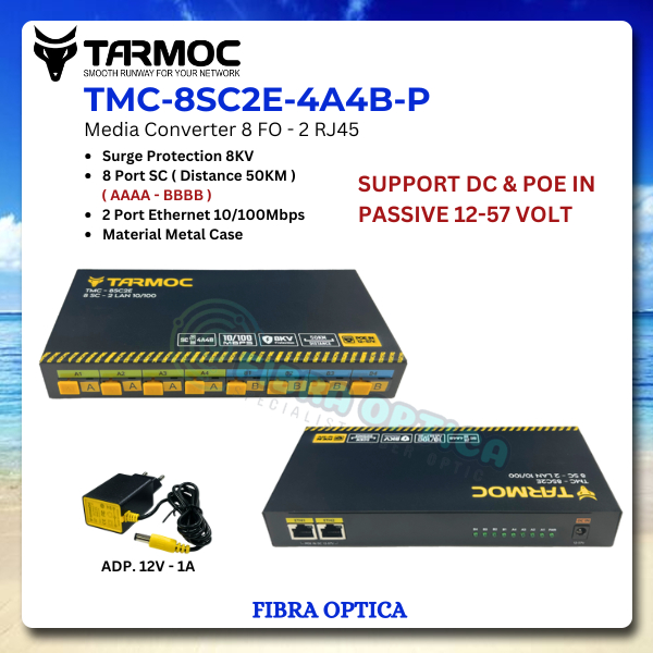 Jual Tarmoc TMC-8SC2E-4A4B-P | Media Converter Switch 8FO 2LAN / 8 FO 2 ...