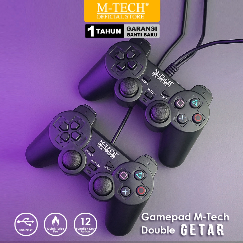 Jual MTECH Gamepad Stick Double PS3 PC Laptop Getar Joystick USB M-Tech ...
