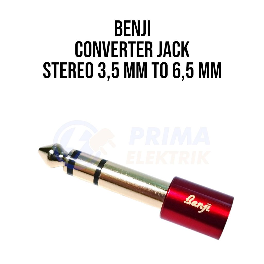 Jual Converter Jack Stereo BENJI 3,5 mm to 6,5 mm - Jack AUX ke Jack ...
