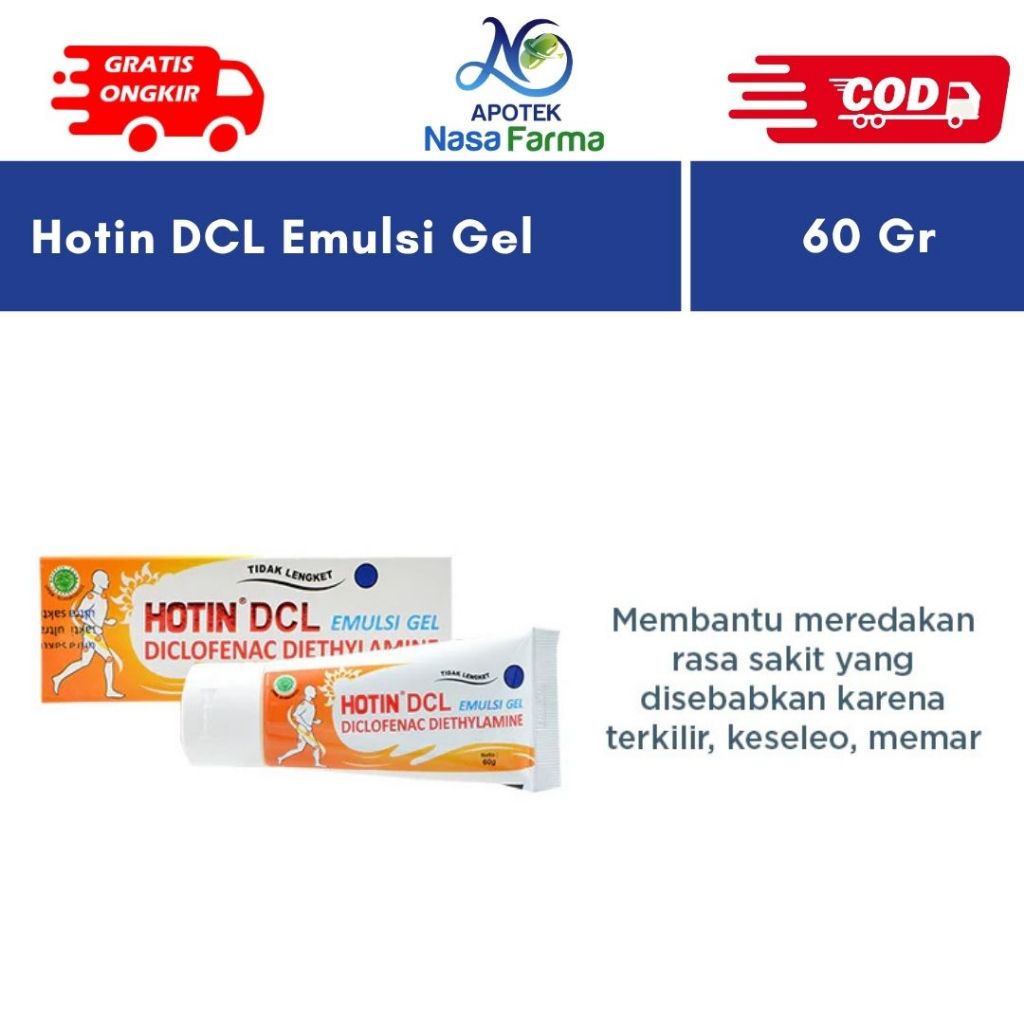 Jual Hot In DCL Emulsi Gel Tube @60 Gr - Gel Pereda Nyeri Sendi ...