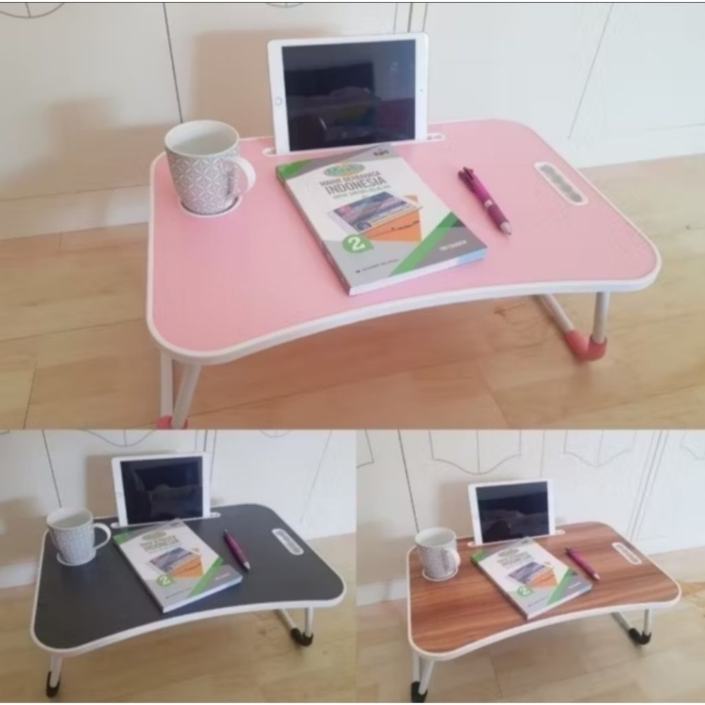 Jual Meja Belajar Lipat Kayu Warna Polos Bisa Juga Sebagai Meja Laptop ...