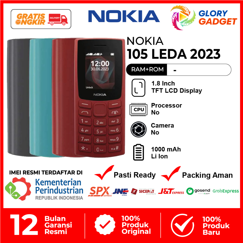 Jual Nokia 105 Leda - Garansi Resmi 1 Tahun | Shopee Indonesia