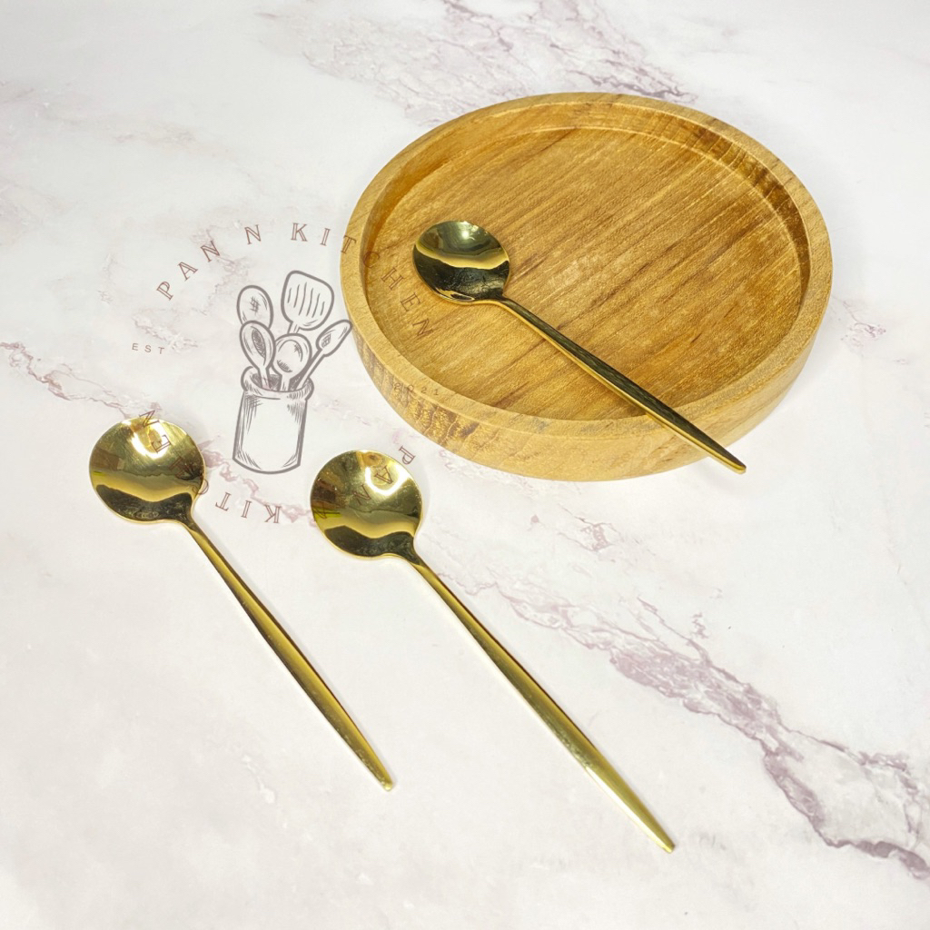 Jual (1 pcs) Sendok Teh Mini Gold/ Gold Tea Spoon/ Sendok Teh Sultan ...