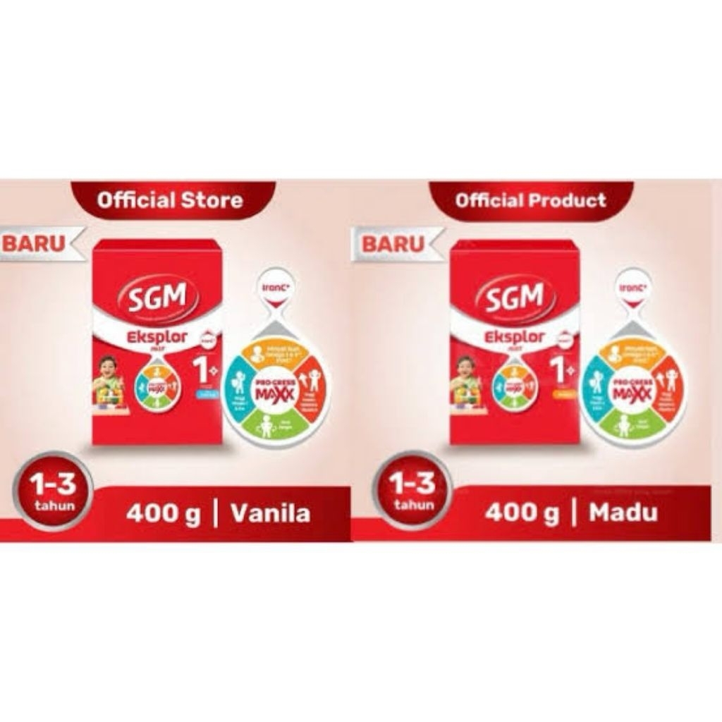 Jual Susu SGM Eksplor 1+ Usia 1-3 Tahun Rasa Vanila / Madu 400 gr ...