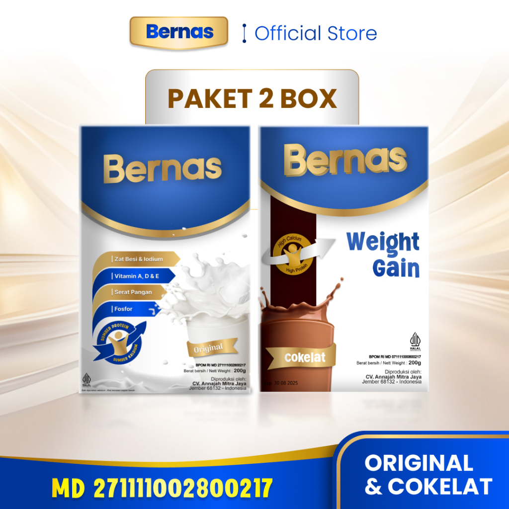 Jual BERNAS - Paket 2 Box || Susu Bernas Untuk Bantu Lengkapi Gizi ...