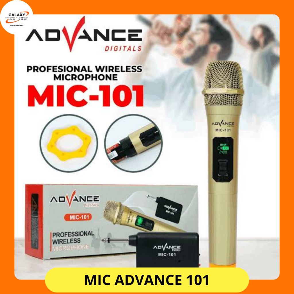 Jual ADVANCE Microphone Wireless Advance MIC-101 mic tanpa Kabel Isi 1 ...
