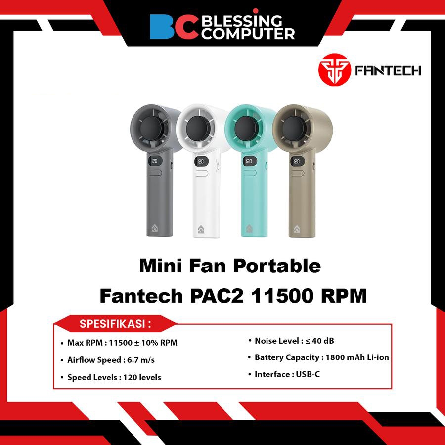Jual Mini Fan Portable Fantech PAC2 11500 RPM - Grey | Shopee Indonesia