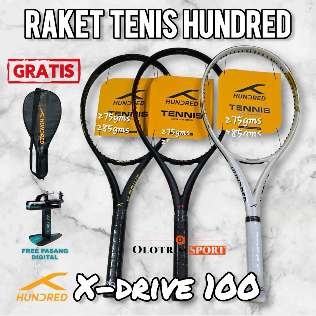 Jual Raket Tenis HUNDRED X-DRIVE 100 X DRIVE XDRIVE Tennis Original ...