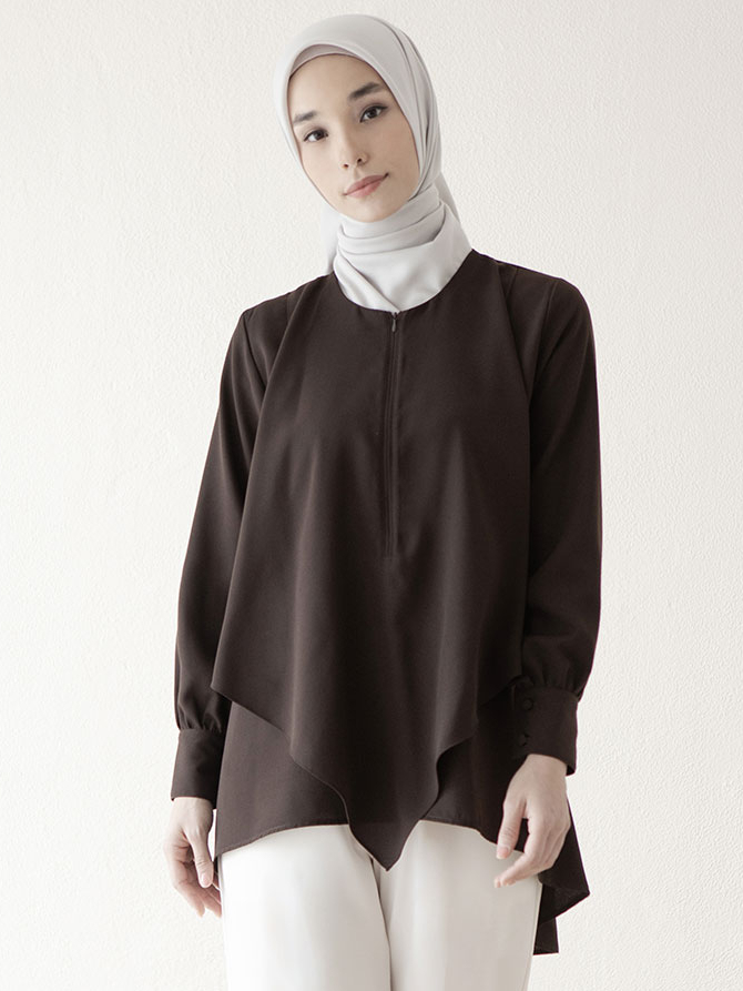 Jual Dian by Aska Label - Atasan kantor basic lengan panjang dan busui friendly warna Putih ...