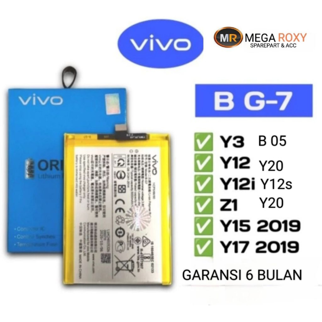 Jual BATRE VIVO Y12 Y15 Y17 2019 Z1 PRO BG 7 BG7 VIVO Y20 Y12S Y20S Y20i B05 B 05 BATTERY BATRAI ...