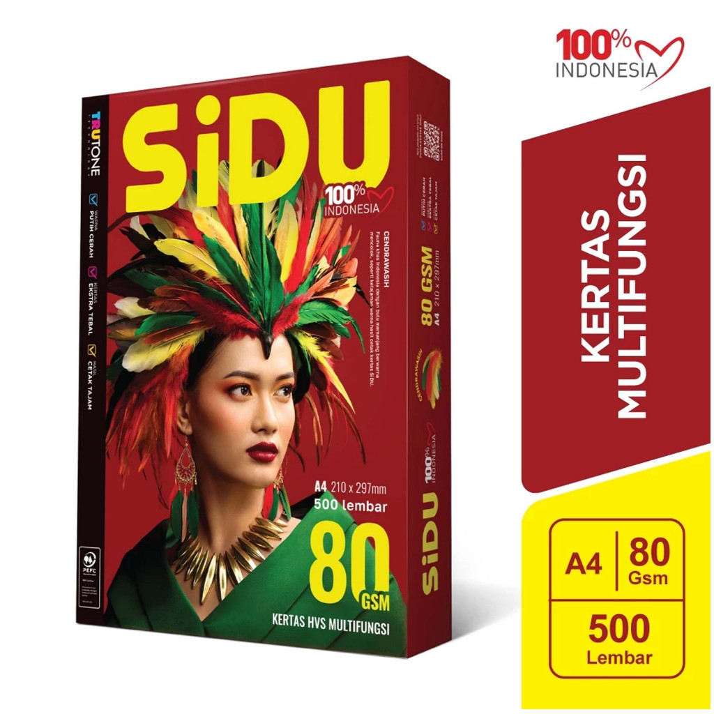 Jual SiDU Kertas A4 80 GSM All Purpose 1 Rim (500 lembar) Kertas HVS A4 ...