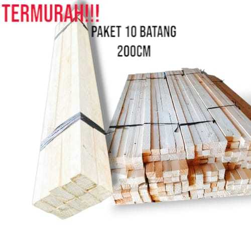 Jual TERMURAH JUAL KAYU RENG 2x3 CM ISI 10 BATANG SUDAH DISERUT HALUS ...