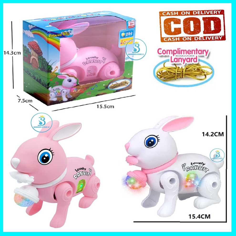 Jual Bron Mainan Anak Robot Rabbit Berjalan Loncat Ada Lampu Dan Musik ...