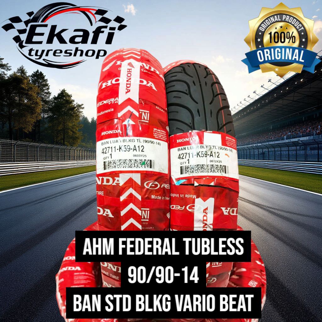 Jual [ READY COD ] BAN TUBLESS BELAKANG AHM FEDERAL ORIGINAL VARIO BEAT ...
