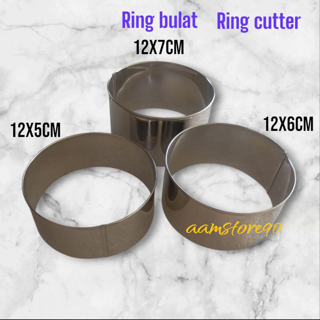 Jual Cetakan Kue Bulat Cookie uk 12cm tinggi 5*6*7 cm Ring Cutter ...