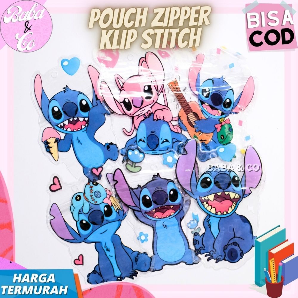 Jual KANTONG PLASTIK ZIPPER STITCH LILO ZIPPER POUCH UNIK STITCH VIRAL ...