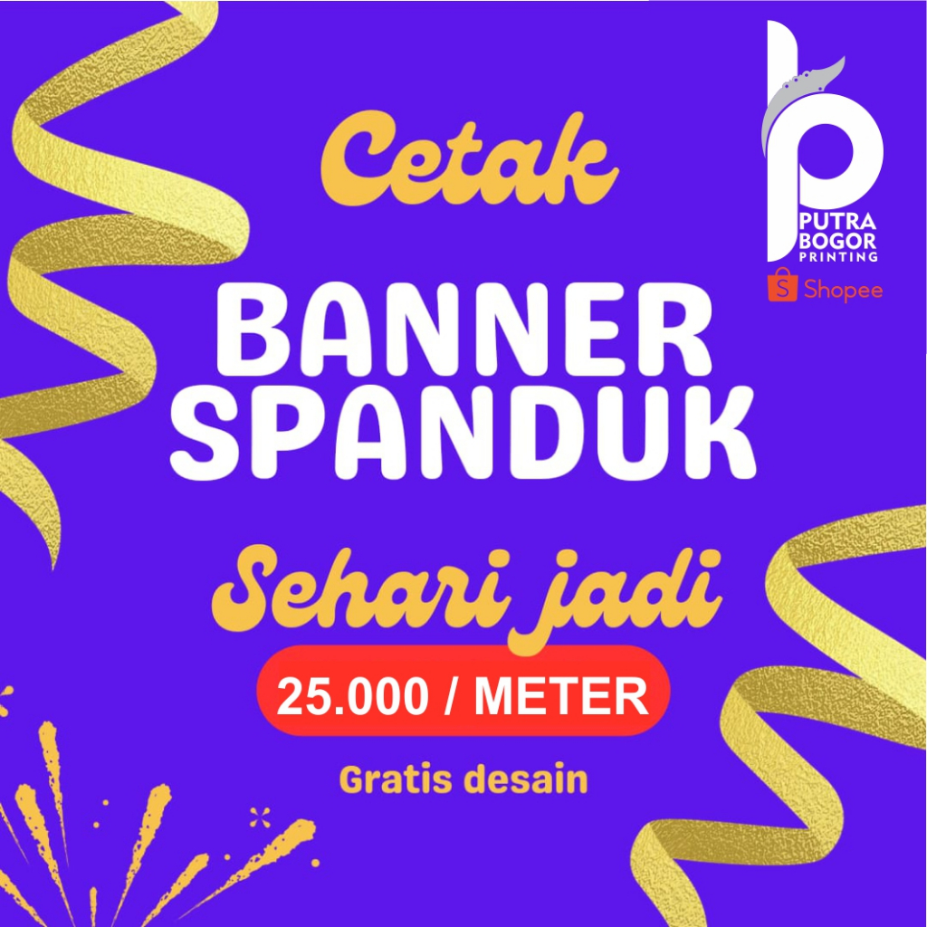Jual Spanduk Custom / Banner Gratis Desain Sehari Jadi | Shopee Indonesia
