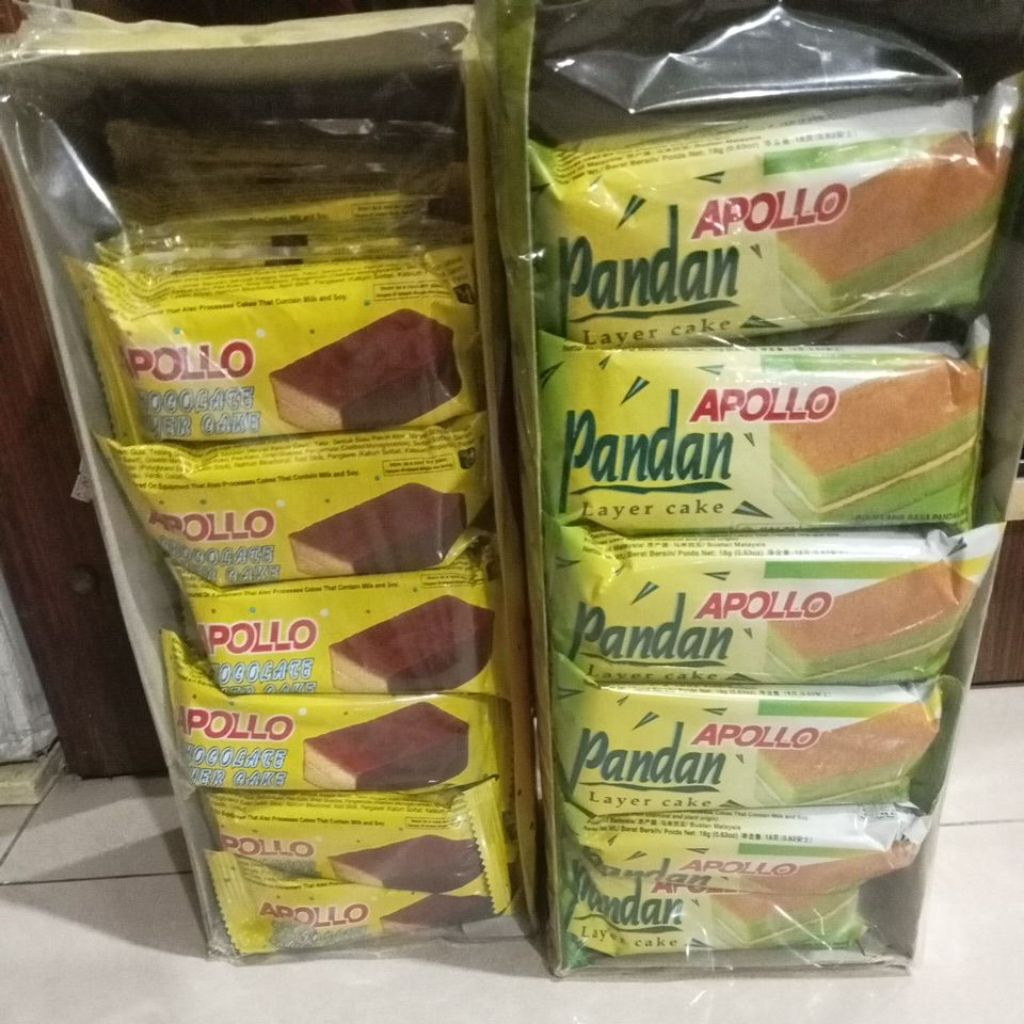 Jual Apollo pandan atau chocolate 24 pcs | Shopee Indonesia