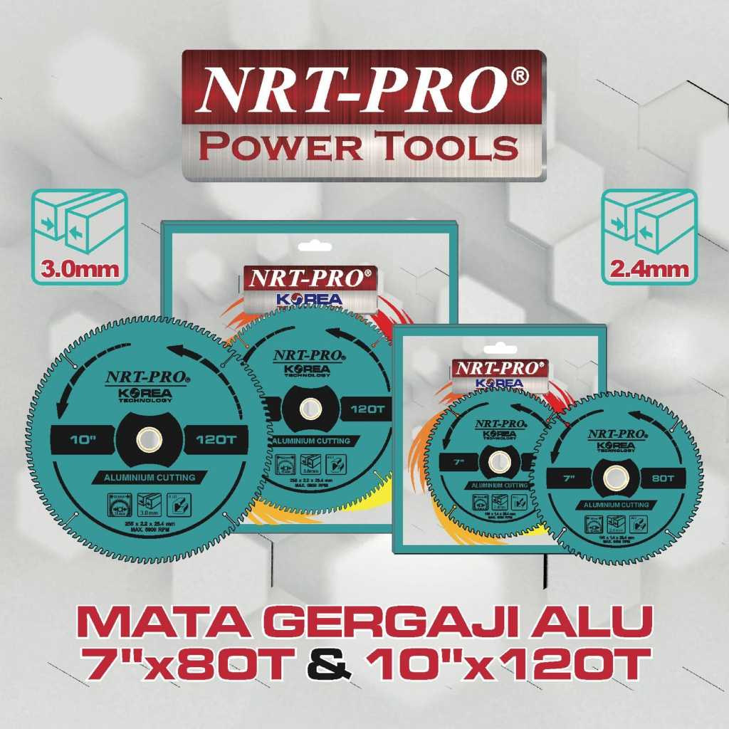 Jual Mata Pisau Aluminium Cutting 7"x80T dan 10"x120T merk NRT-PRO ...