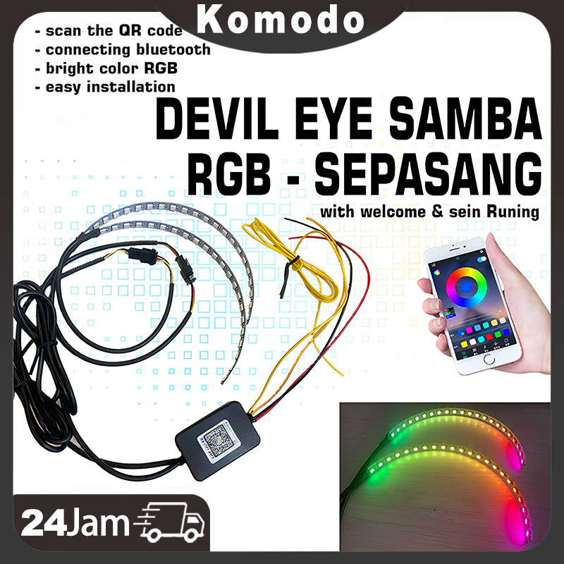 Jual Lampu Demon Eyes Devil Eyes RGB App BILED Projie Aplikasi Android ...