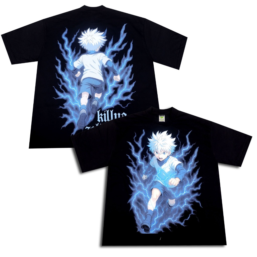 Jual VONSEEY KILLUA ZOLDYCK RUN HUNTER X HUNTER KAOS OVERSIZE HITAM ...