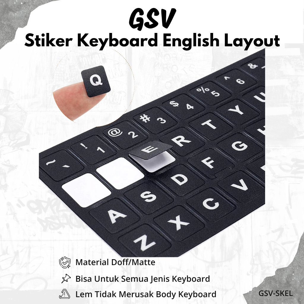 Jual Sticker English Layout Stiker Keyboard Komputer Laptop Inggris PVC ...