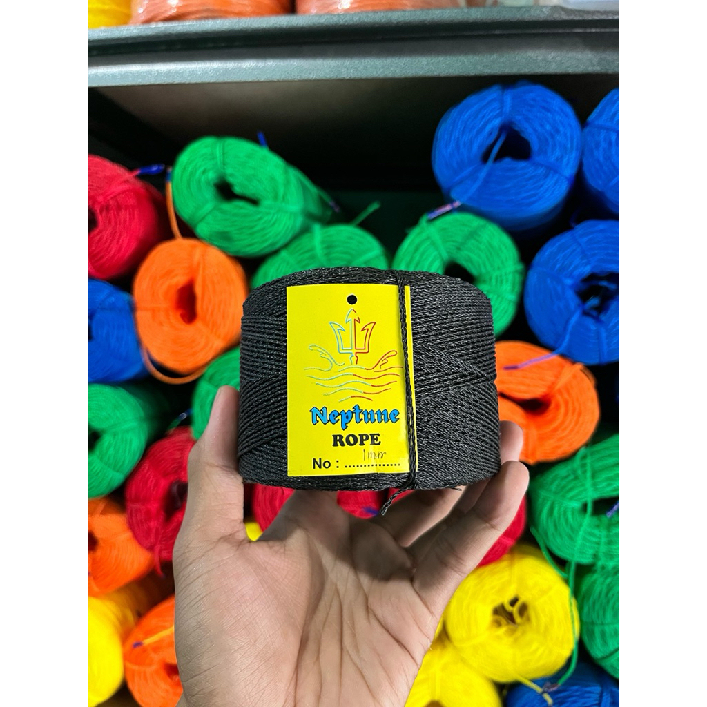 Jual Tambang 1mm 200 meter Hitam Neptune Rope / Tambang Kecil 1 mili ...