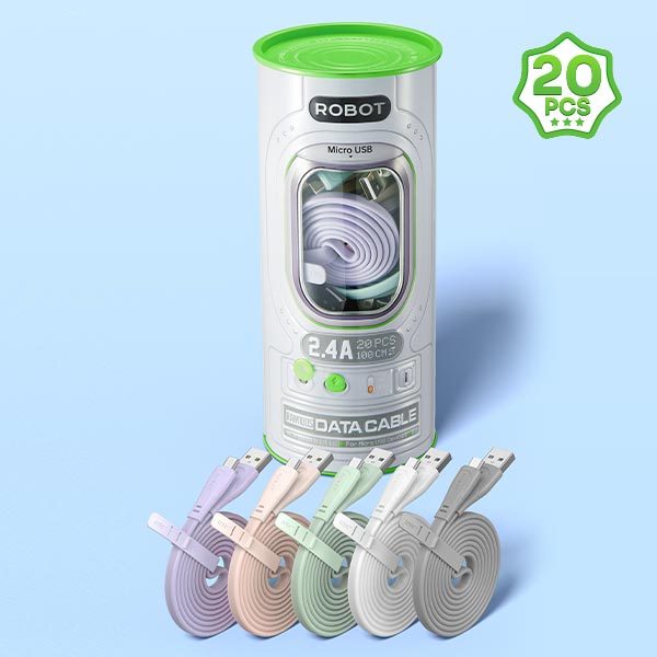 Jual Robot RAC100S USB-C Kabel Data Cable Toples 1M Colorful - New RT ...