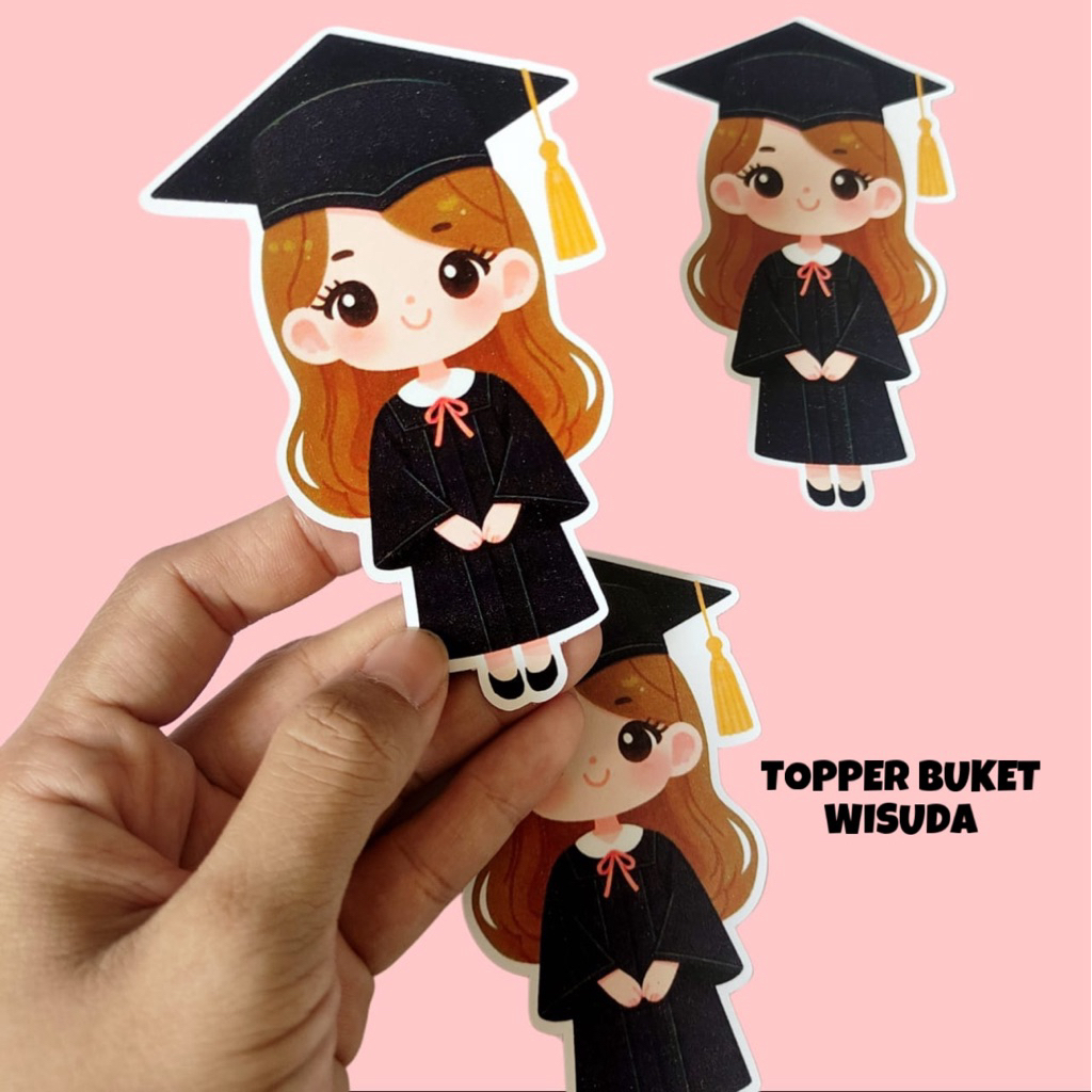 Jual TOPPER BUKET BUNGA (LA-001) / TOPPER BUKET WISUDA / TOPPER BUNGA ...