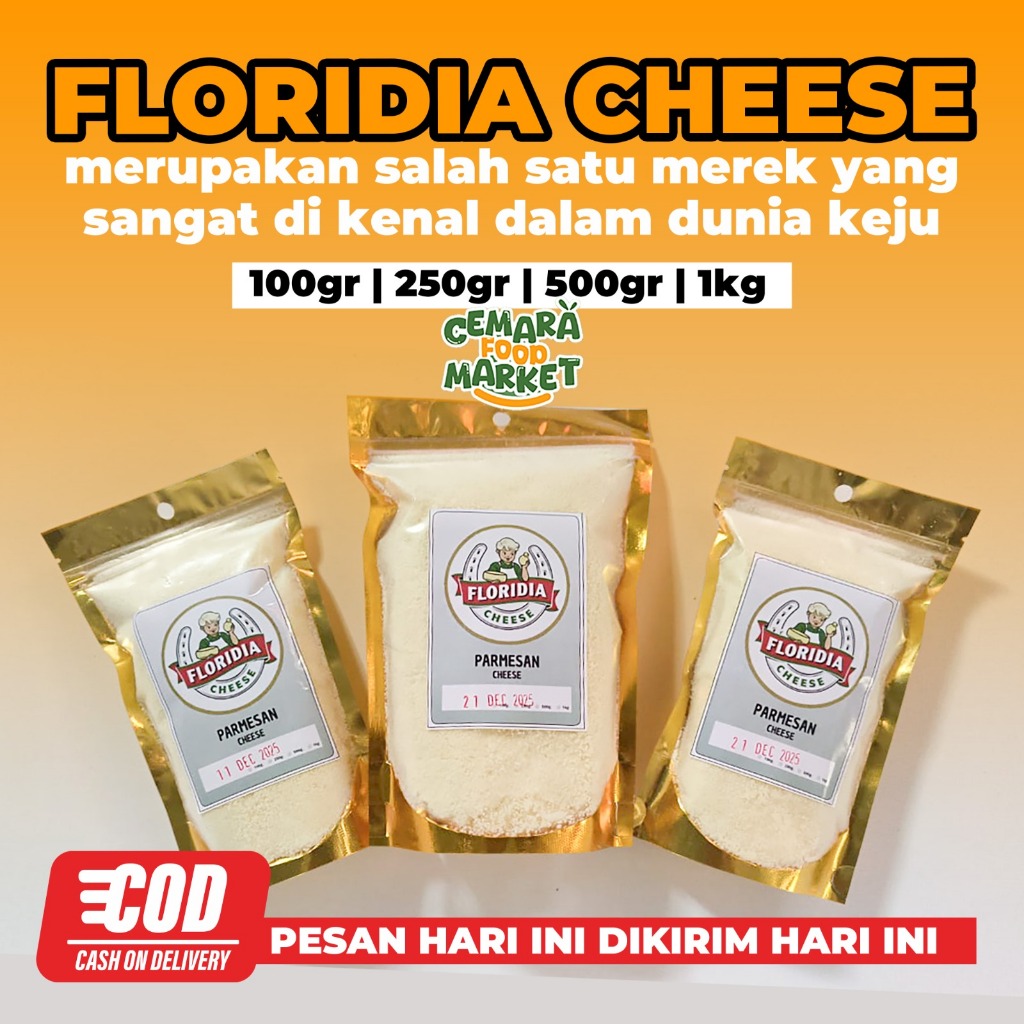 Jual FLORIDIA Parmesan Cheese 500 gr / Keju Parmesan Bubuk / Grated ...