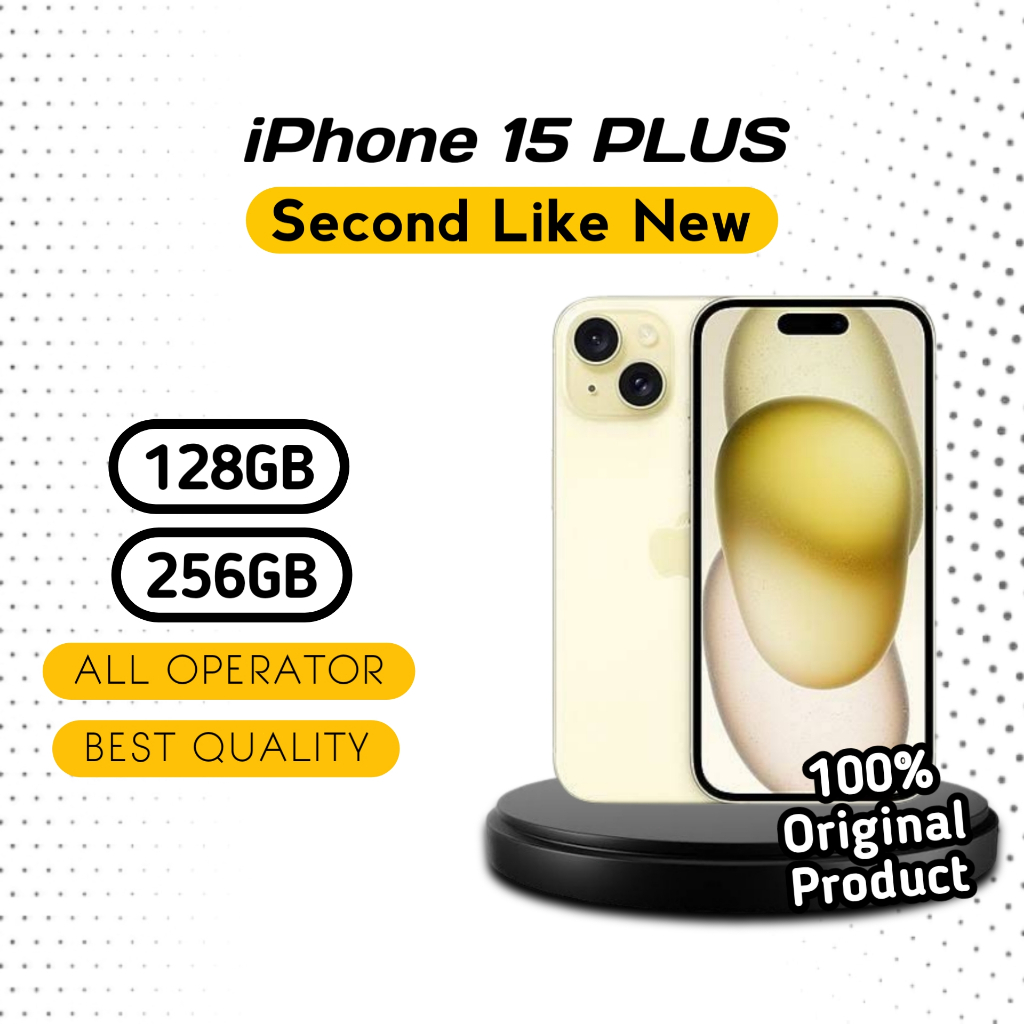 Jual IP 15+ PLUS |5G| 128GB SEKEN MULUSORI FULLSET100% | Shopee Indonesia