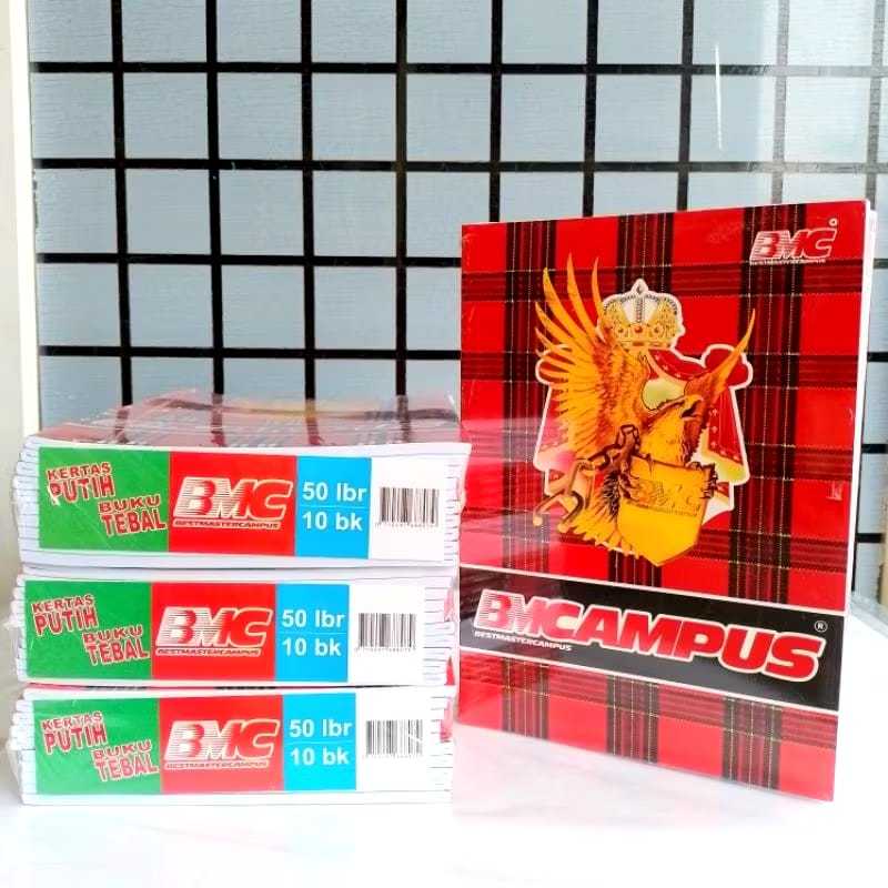 Jual BUKU TULIS BMC 50 LEMBAR 1 PACK ISI 10 BUKU UKURAN FOLIO | Shopee ...