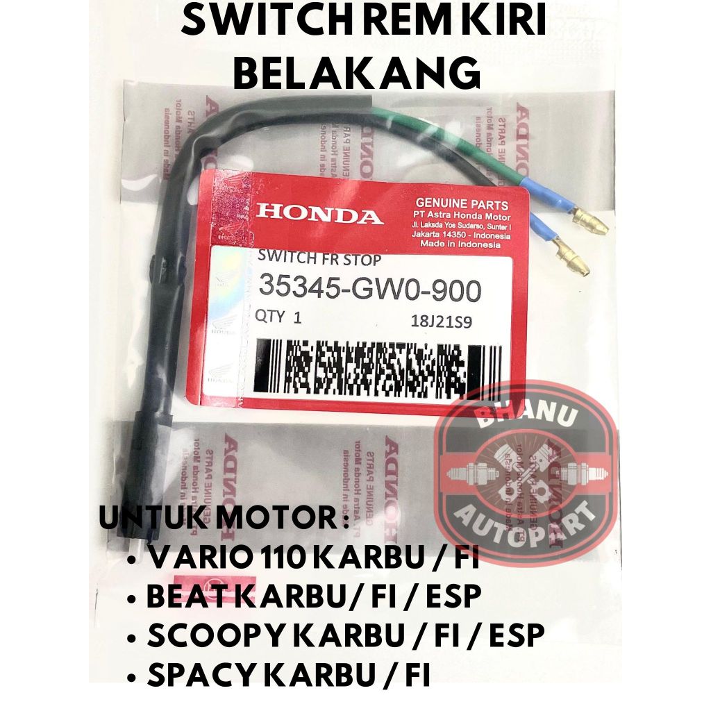 Jual ORI HND SWITCH SWIT REM KIRI BEAT VARIO SPACY SCOOPY | Shopee ...