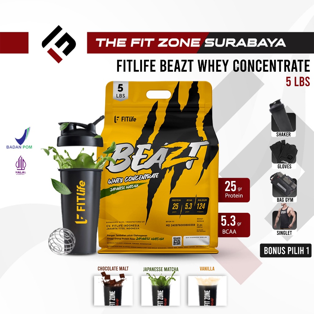 Jual FITLIFE Beazt Whey Concentrate 5 Lbs Beast Wpro Whey Protein ...