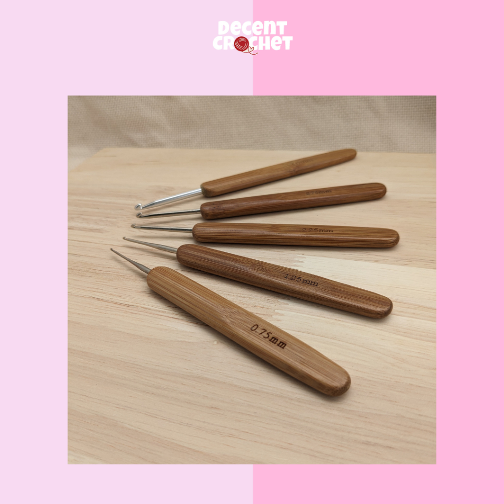 Jual Decent Crochet - Crochet Hook Hakpen Lace Kayu - Satuan | Shopee ...