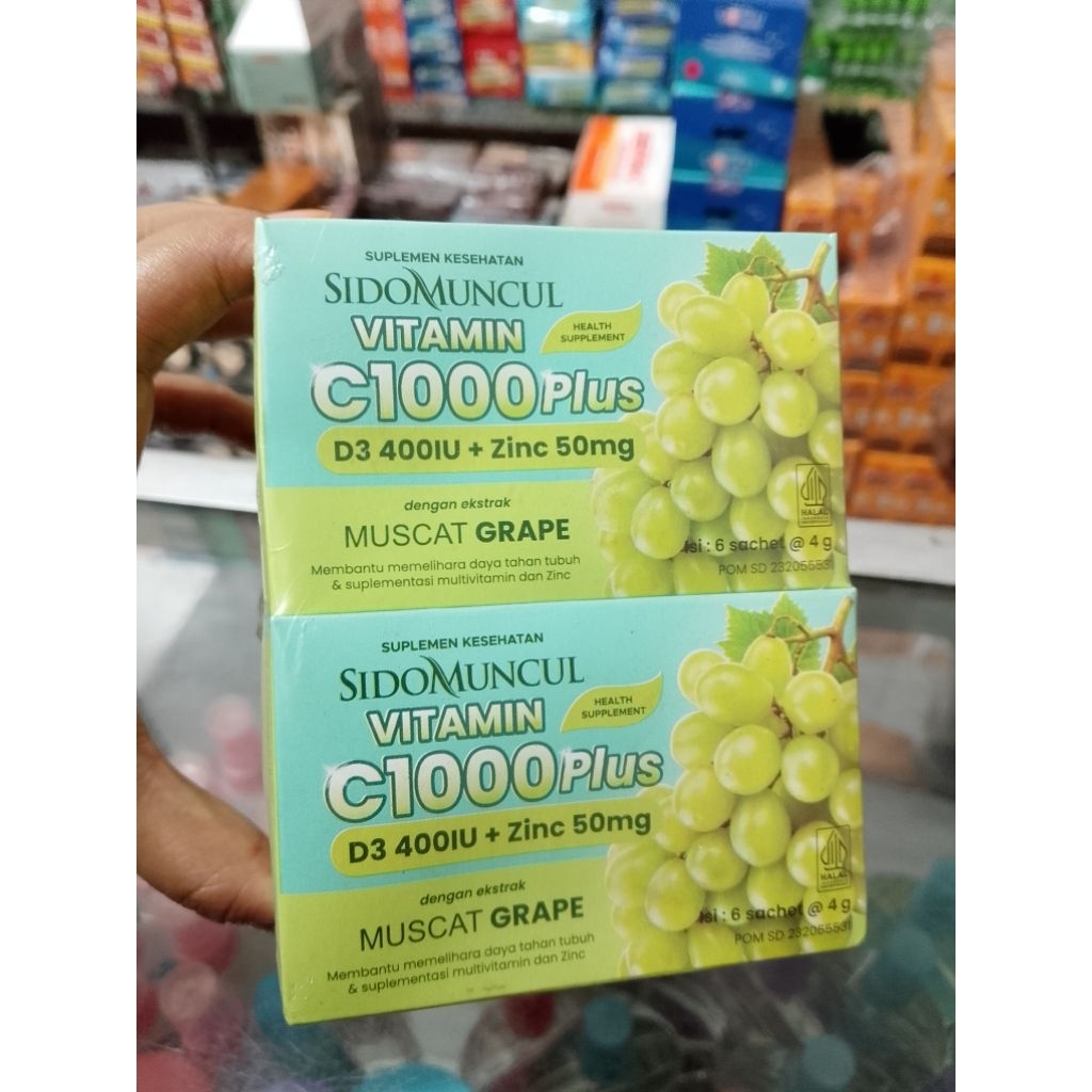 Jual SIDOMUNCUL VITAMIN C1000+PLUS VITAMIN D3400IU+ZINC 50MG All varian ...