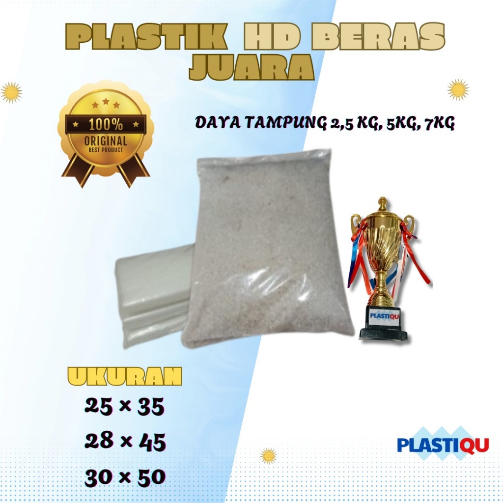 Jual Plastik Beras Bahan HD Kuat Lentur Plastik HD Untuk Packing Beras ...